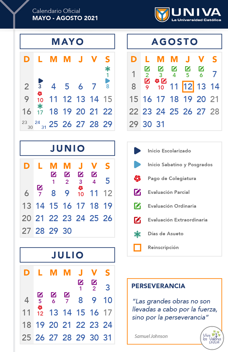 Alumnos – Calendario y Reglamento Académico - La Piedad